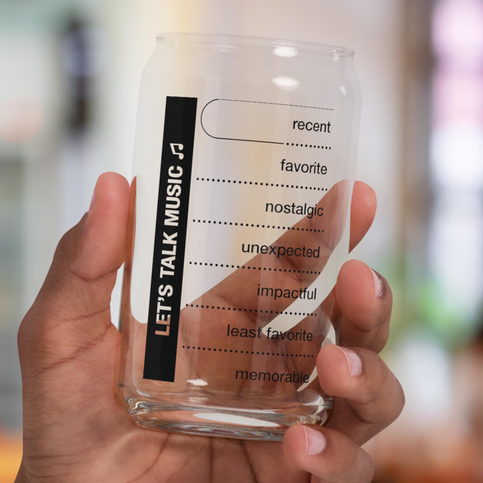 Conversation Glasses | Music Edition Party Interactive Drinkware ...