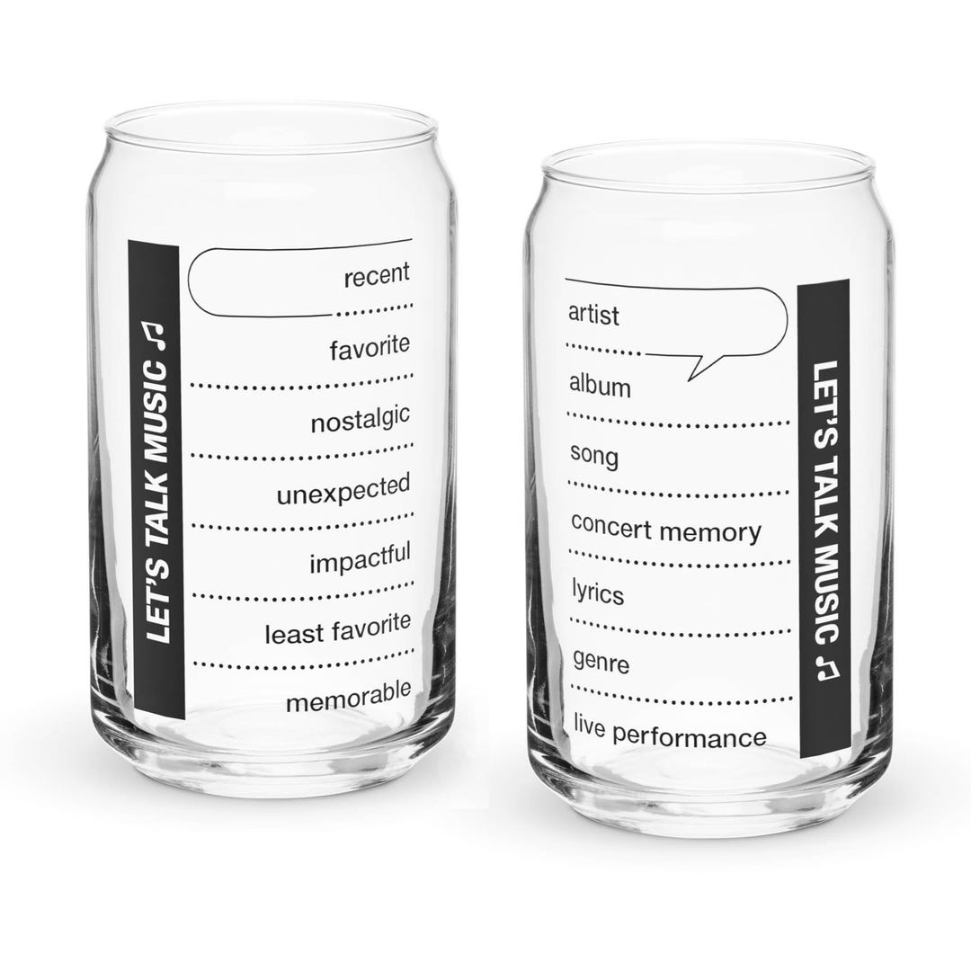 Conversation Glasses | Music Edition Party Interactive Drinkware ...