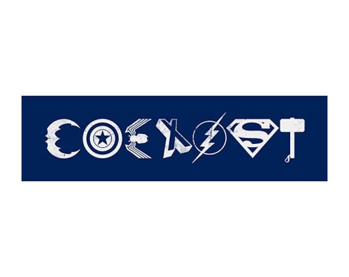 Coexist Comic Book Bumper Sticker Marvel DC Comics - Etsy