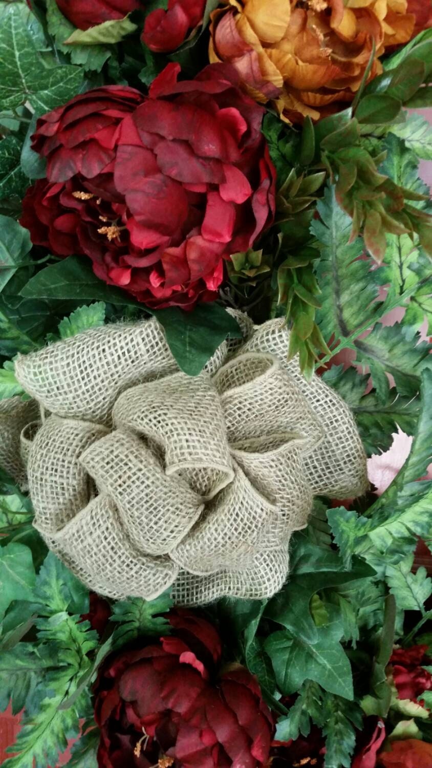 FREE SHIPPING, EXTRA Large, Beautiful, Floral Wreath, Everyday Wreath ...