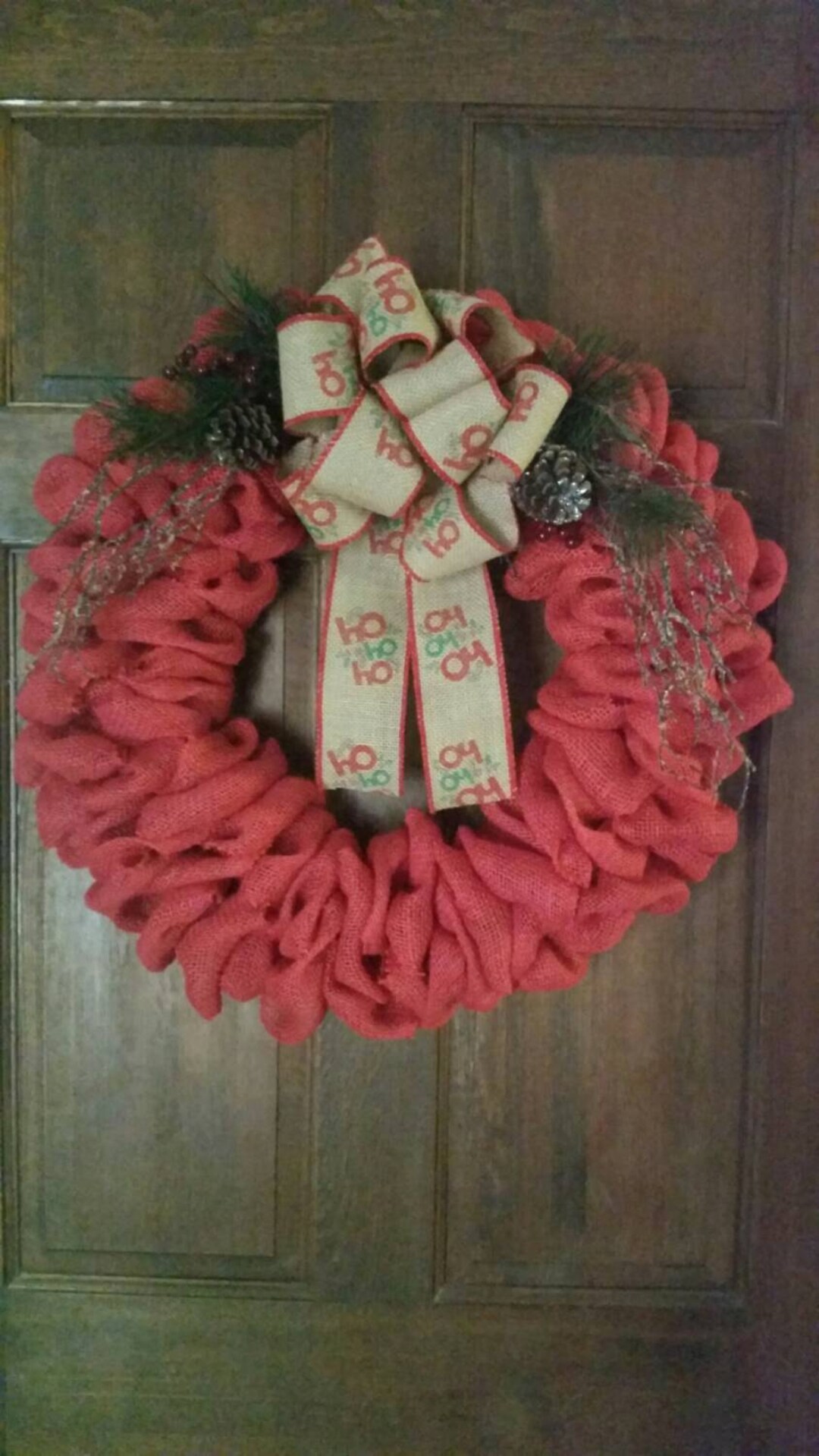 Beautiful, Rustic Wreath, Burlap Wreath, Christmas Wreath - Etsy
