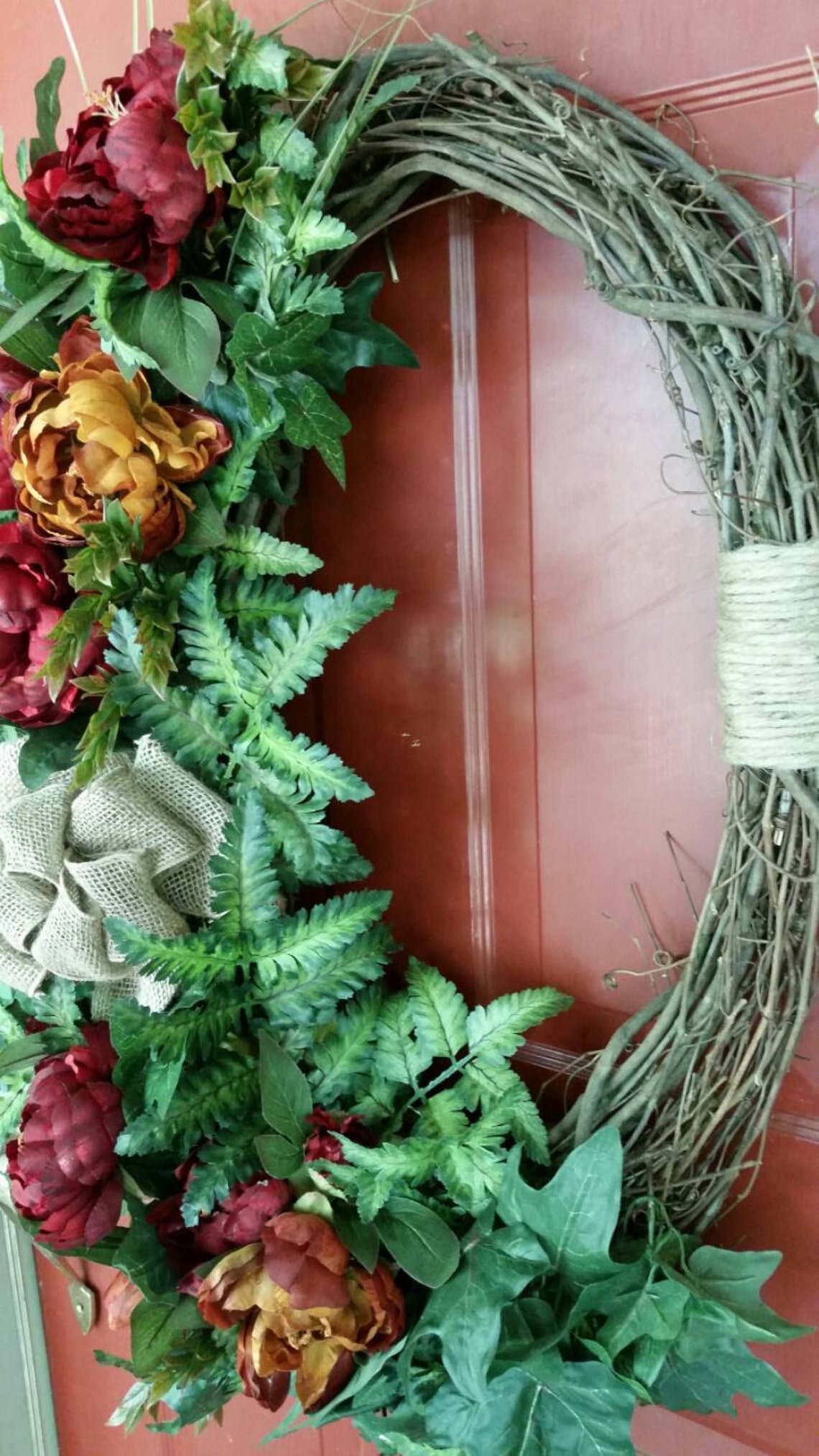 FREE SHIPPING, EXTRA Large, Beautiful, Floral Wreath, Everyday Wreath ...