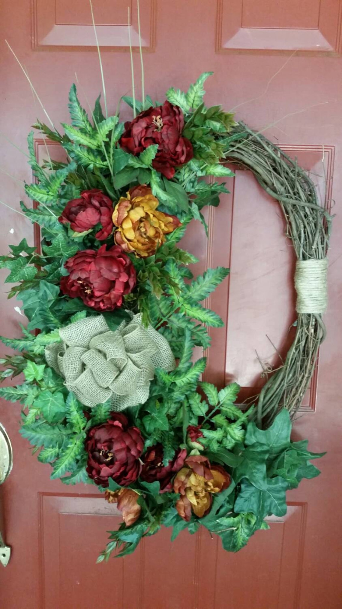 FREE SHIPPING, EXTRA Large, Beautiful, Floral Wreath, Everyday Wreath ...