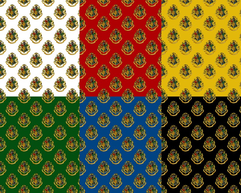 18 HP Hogwarts Seamless Patterns | Scrapbook Pages | Fabric Design ...