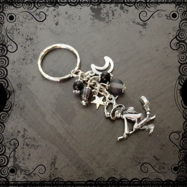 Witch Keychain - Etsy