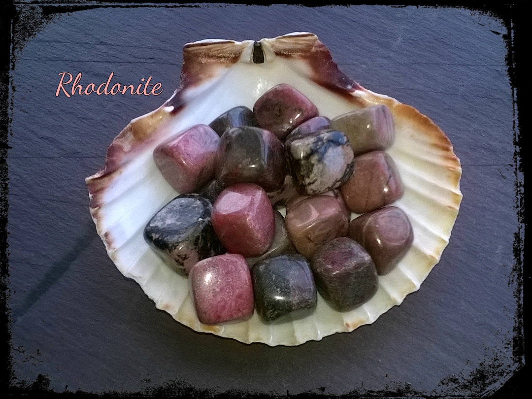 High Quality Rhodonite Tumble Stone, Reiki Crystal - Etsy