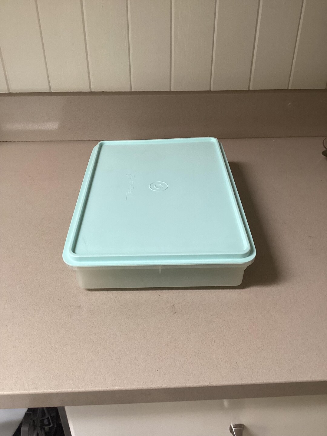 Vintage Tupperware Shear Rectangular 9x13 Keeper 290-2 Pastel Blue Lid ...