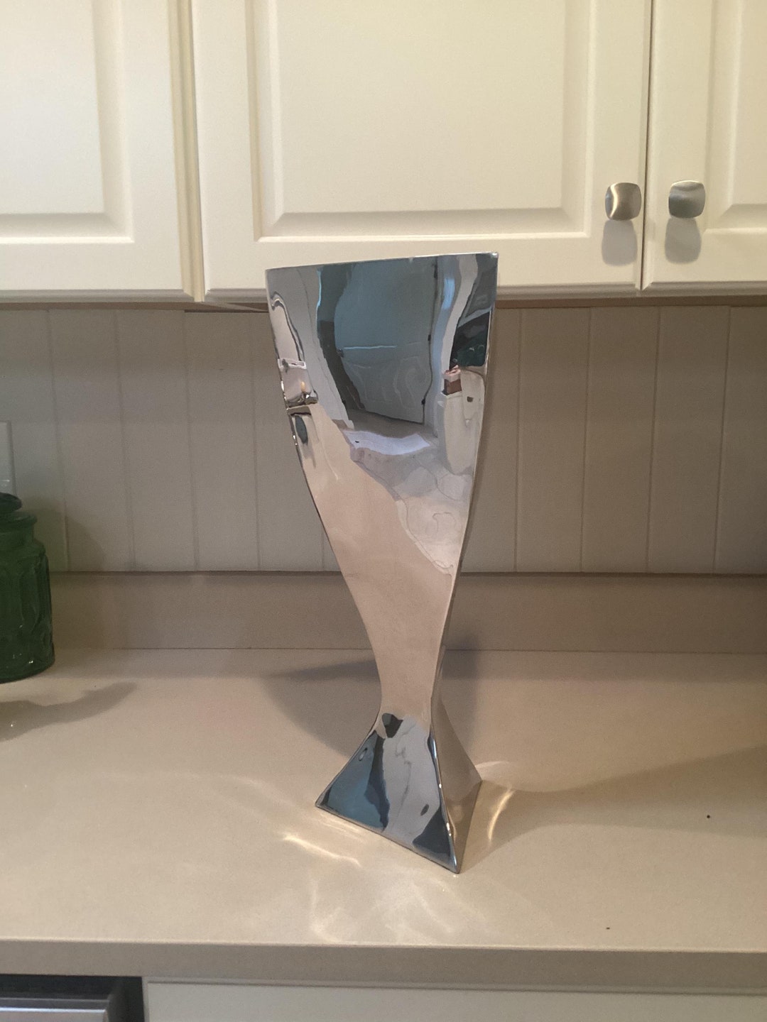 Michael Aram Signed Large Chrome Stainless Vase 18 Tall - Etsy