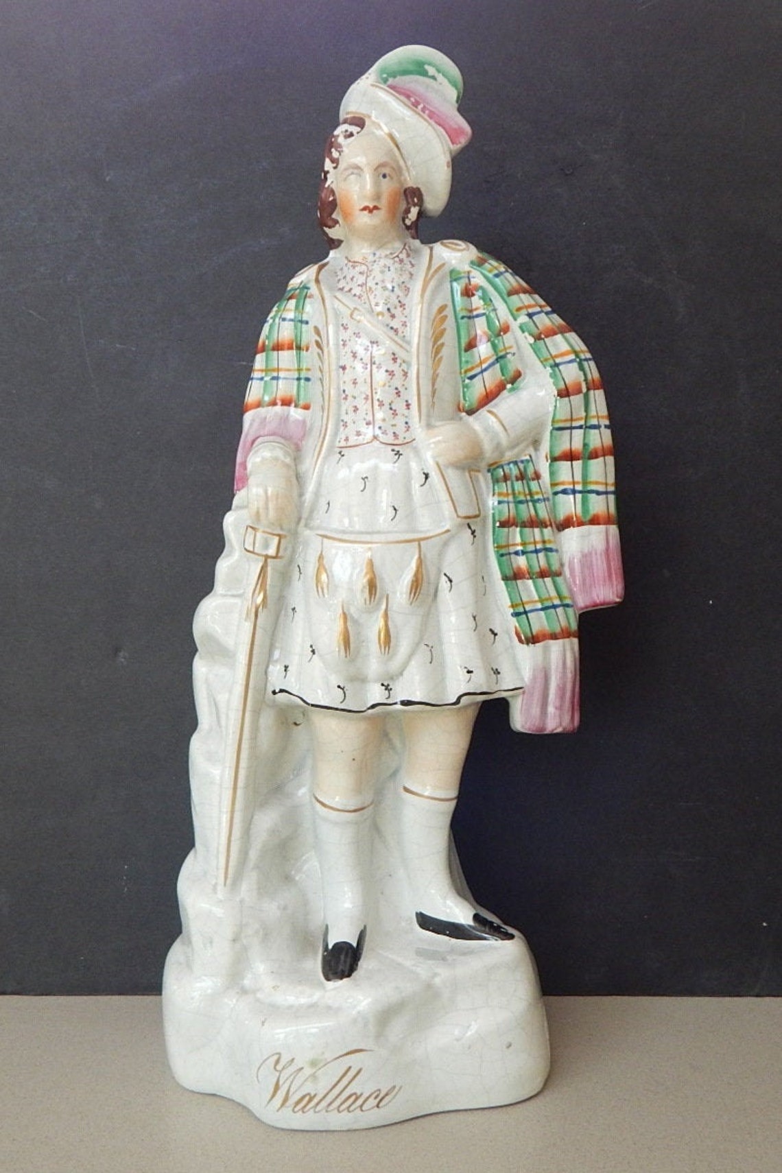 William Wallace Staffordshire Pottery 16 Tall Figurine - Etsy