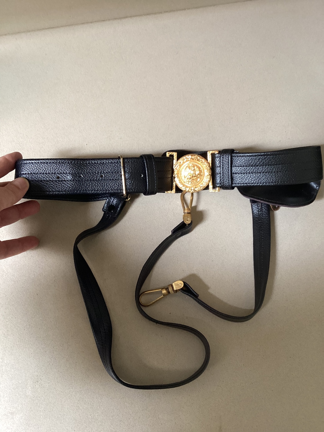 Vintage US Navy Officer's Leather Sword Belt & Buckle With Hangers - Etsy