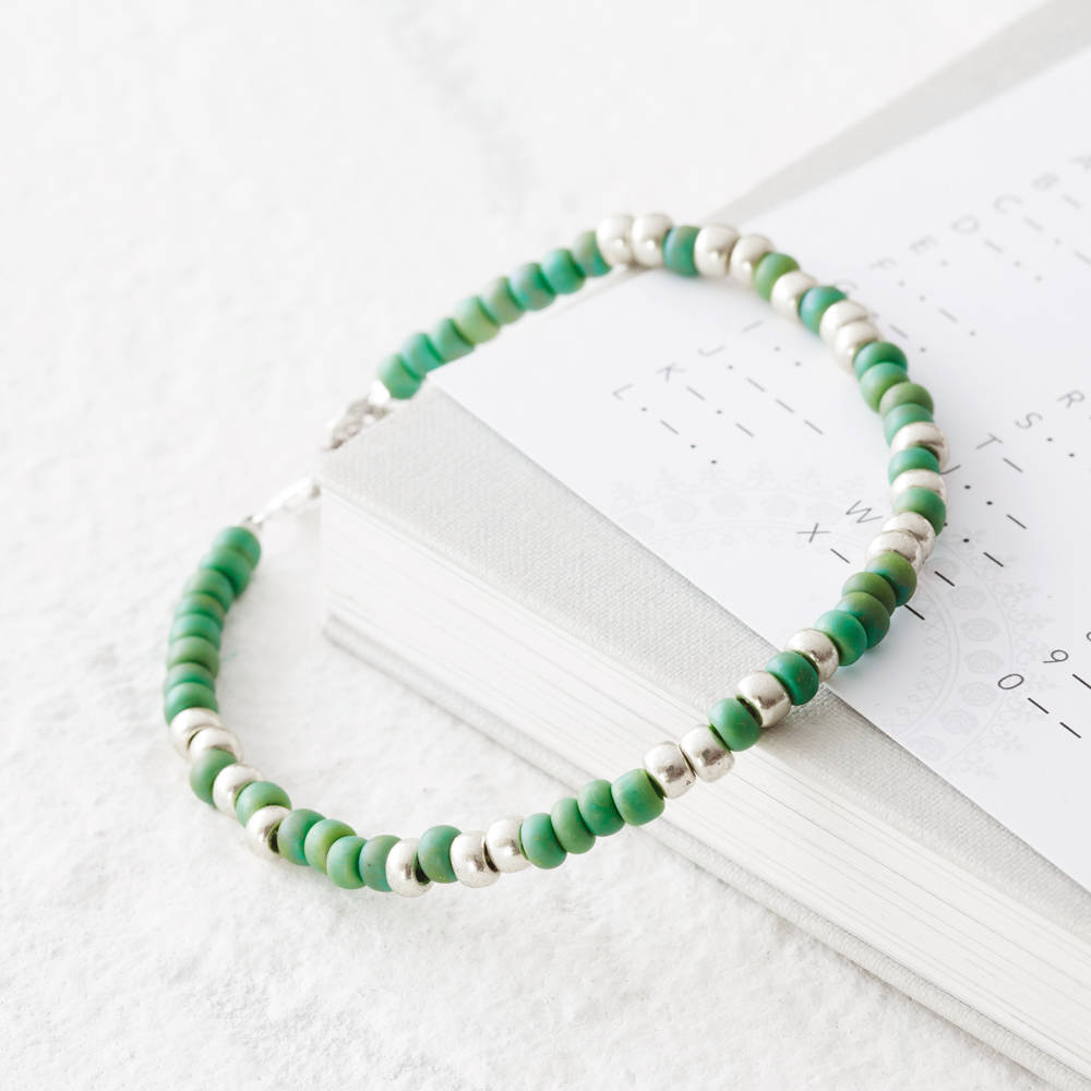 Personalised Men's Morse Code Bead Bracelet Secret | Etsy UK