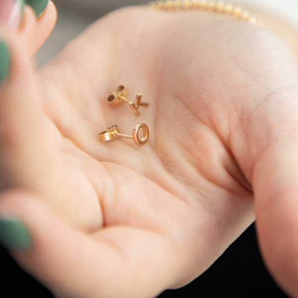 Tiny Gold Studs - Etsy UK