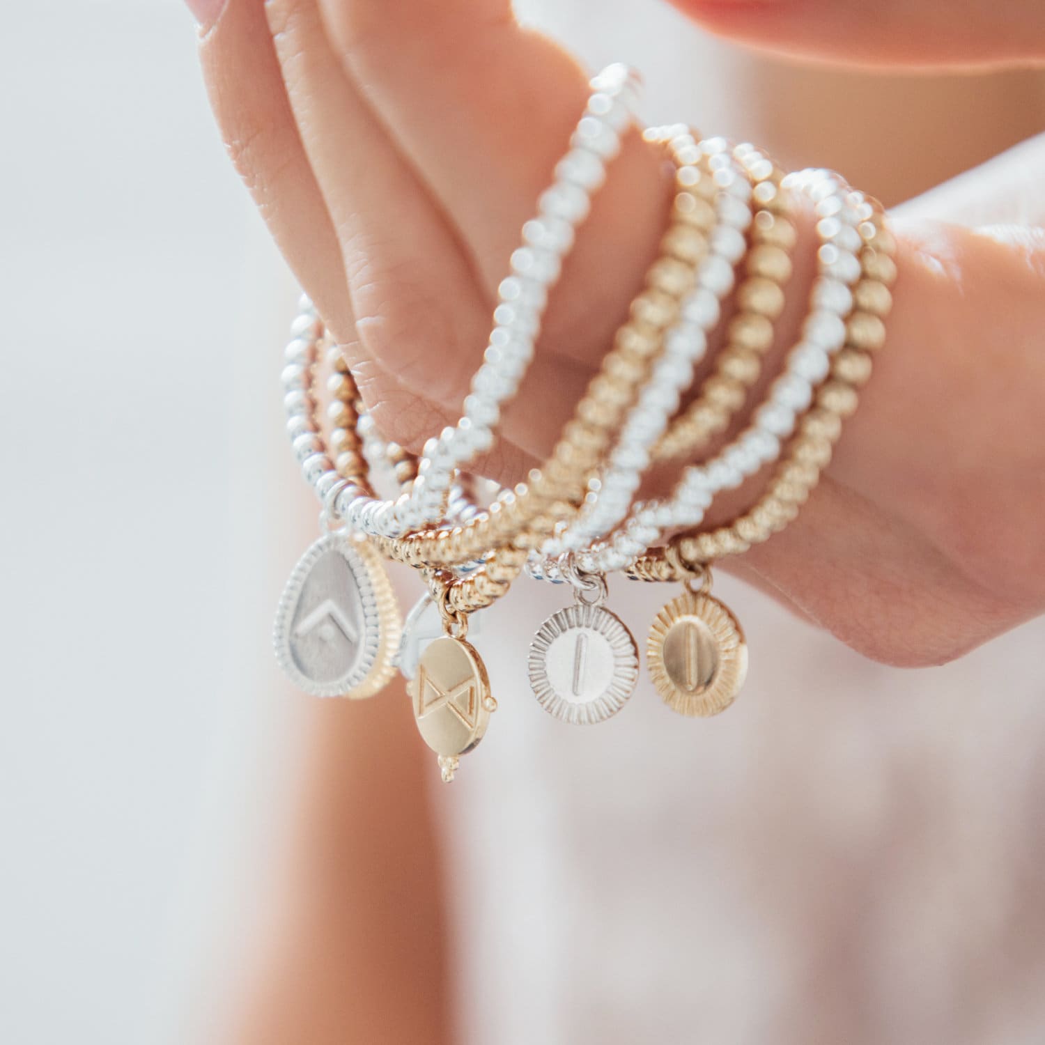 Sterling Silver Gold 'Protect' Reminder Bracelet | Etsy