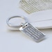 Personalised Silver Message Key Ring, Silver Message, Custom Keychain ...