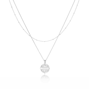 Silver Inner Compass Necklace and Silver Satellite Chain Choker Set - Etsy