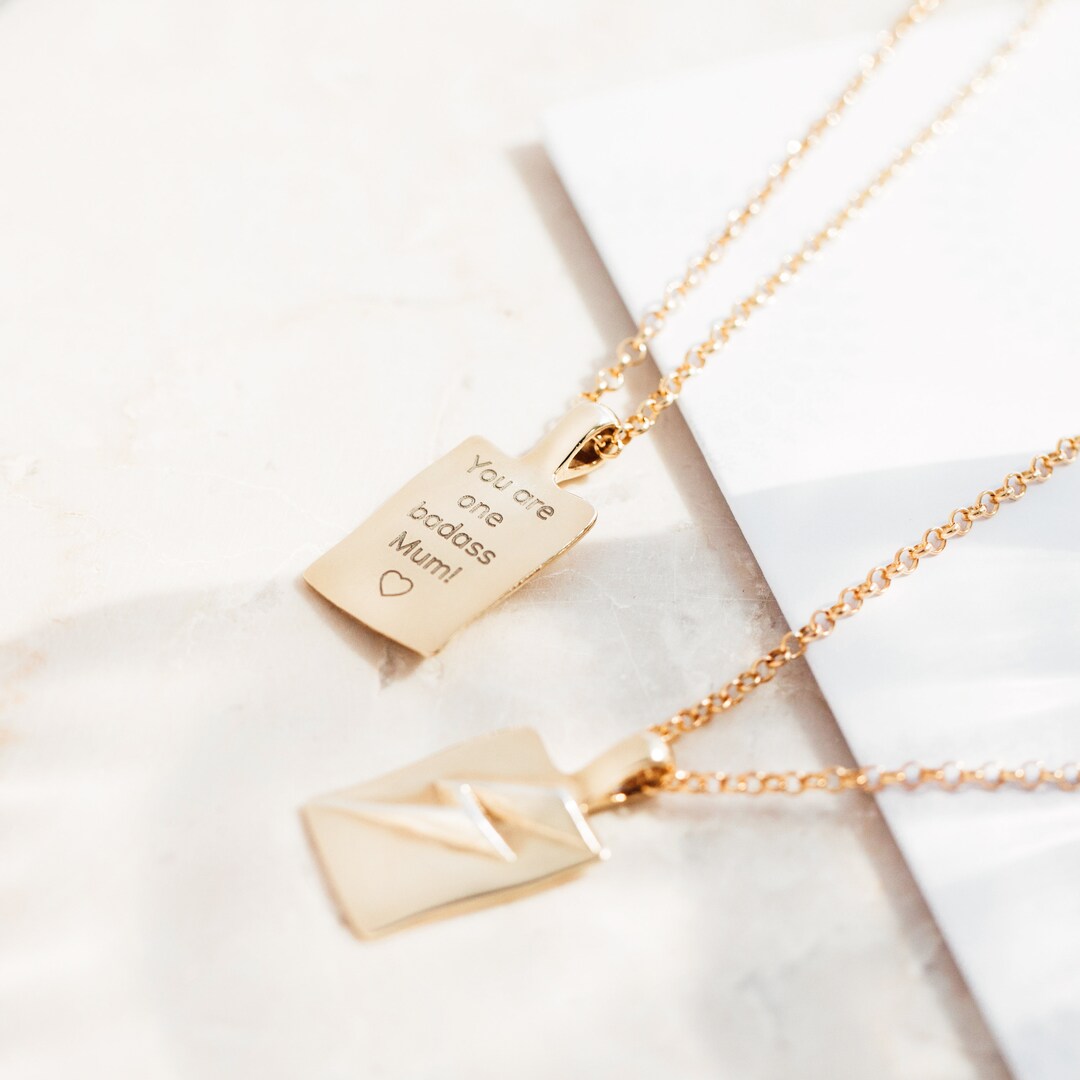 Personalised Lightning Bolt Hero Necklace / Supermom / Supermum Gift ...
