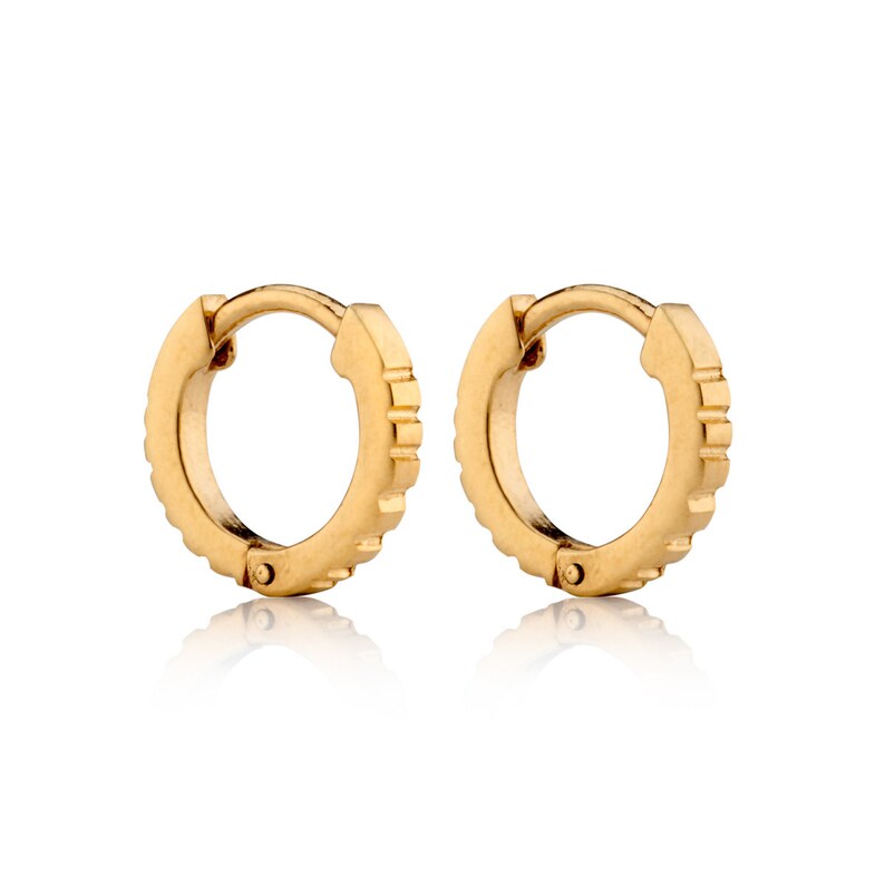 Have A Hug Gold Plated and Pearl Huggie Earrings - Etsy UK