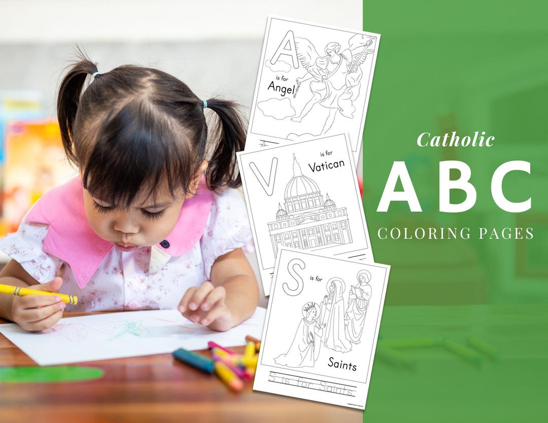 CLASSROOM LICENSE: Catholic ABC Coloring Pages - Etsy