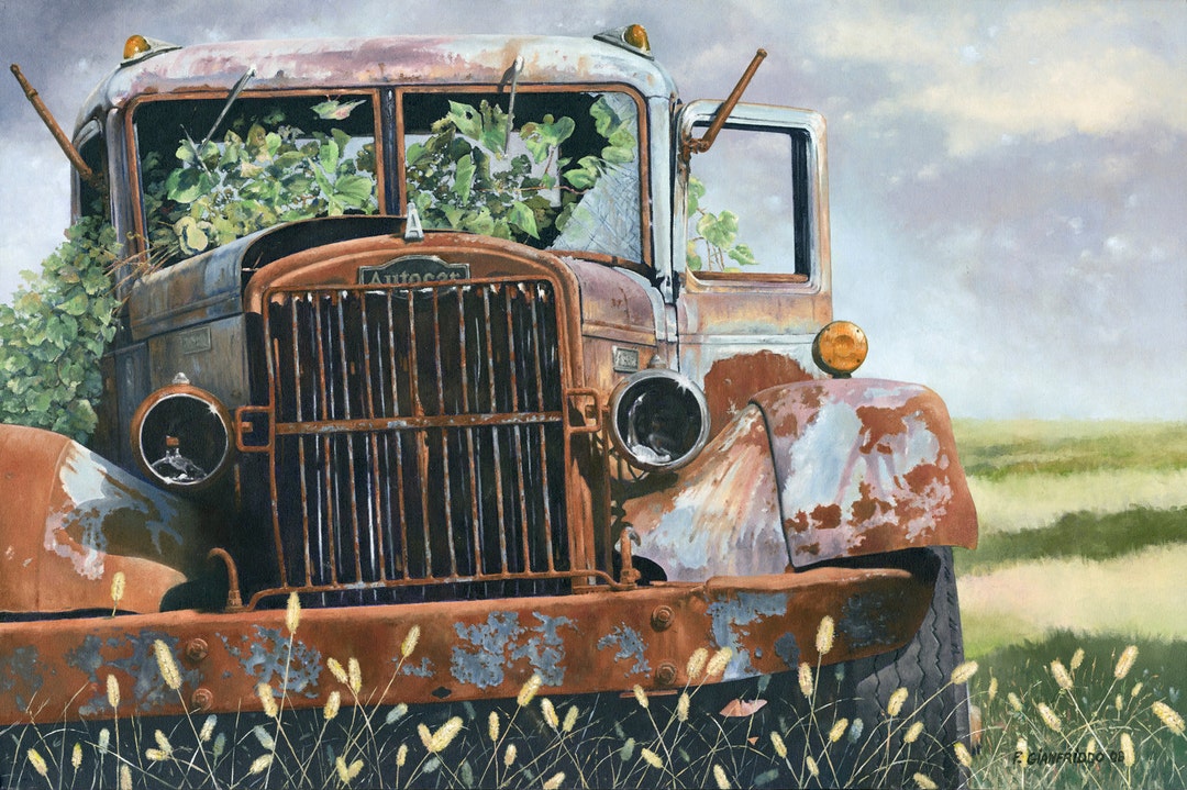 SOLD! WRECK-CLAMATION. Original Oil Painting on Canvas, Framed. an ...