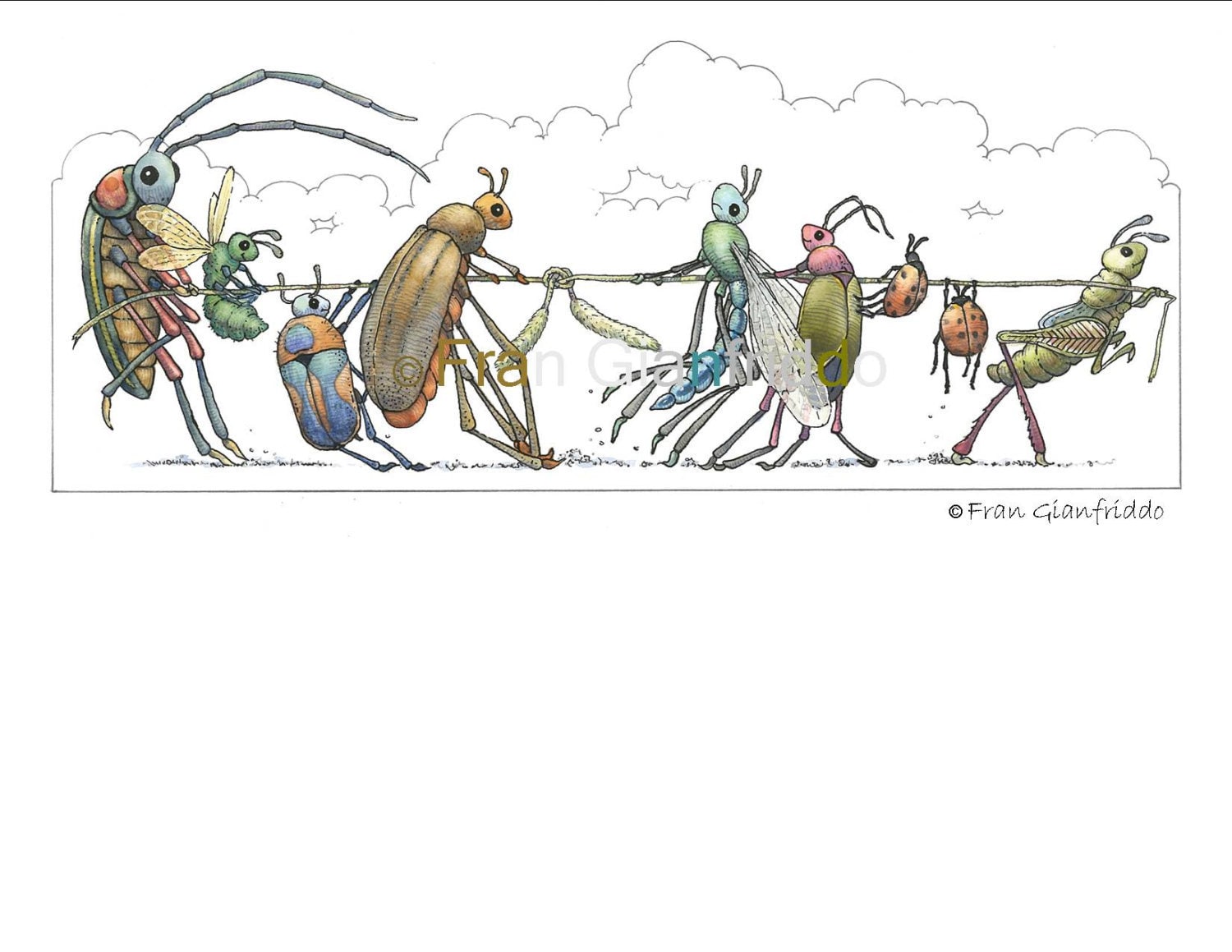 TUG-O- WAR. Two Teams of Friendly Bugs Test Their Strength in This ...