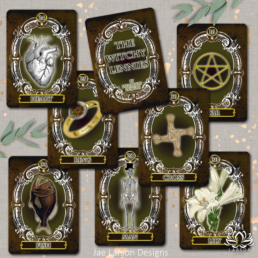 The Witchy Lennies Lenormand Card Deck Poker Size, Halloween, Samhain, Indie Deck, Oracle Cards ...