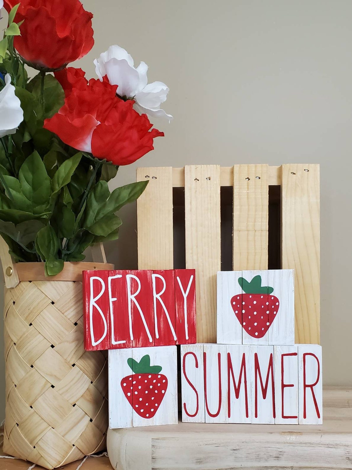 Strawberry Sign Summer Sign Strawberry Gift Berry Sign | Etsy