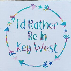 Key West Sign Beach Gift Key West Art Key West Gift Key | Etsy