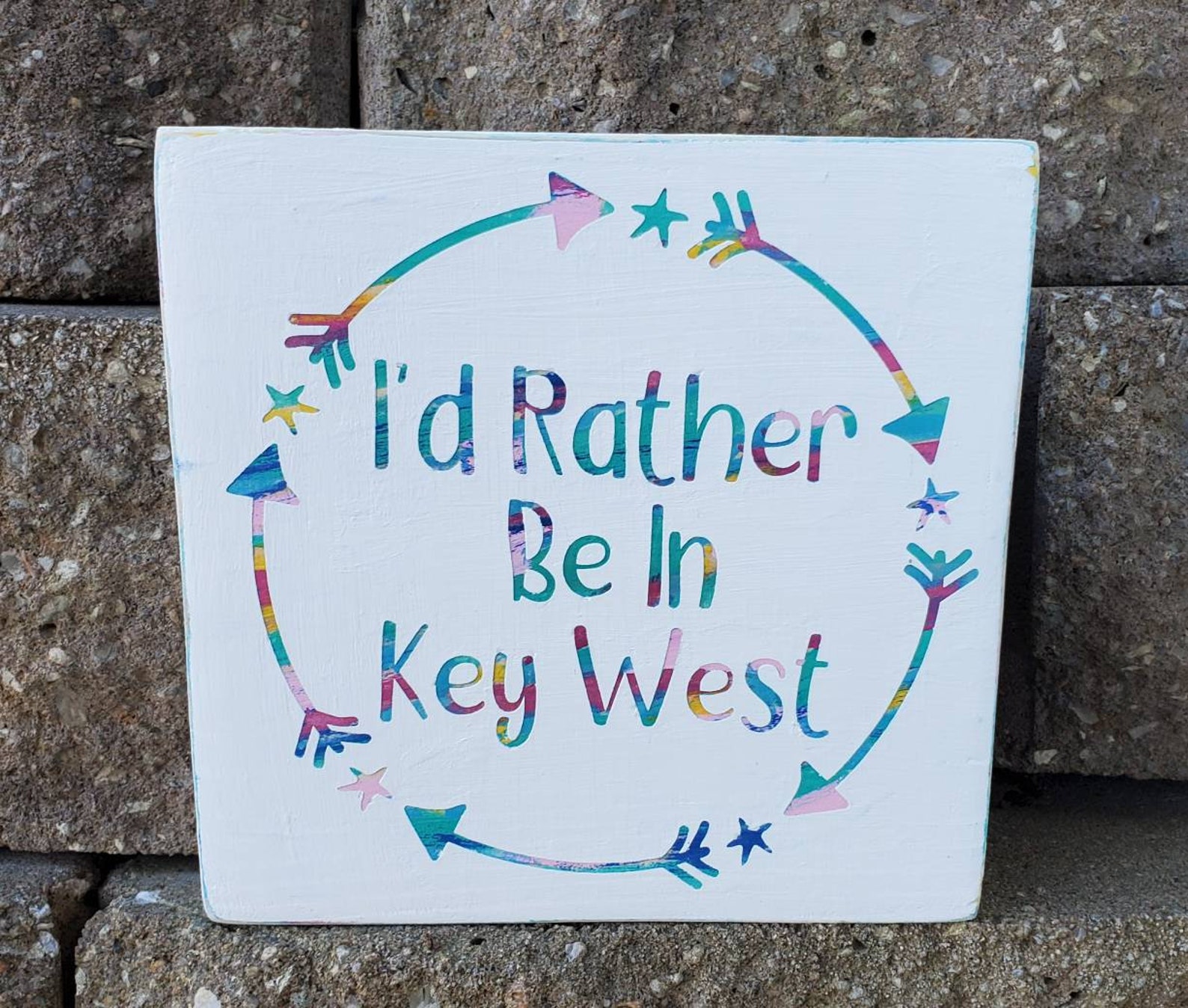 Key West Sign Beach Gift Key West Art Key West Gift Key | Etsy