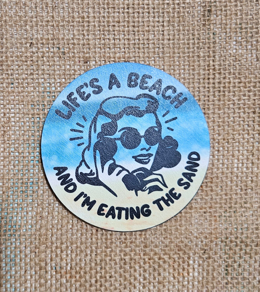 Beach Magnet, Wood Magnet, Beach Lover Gift, Life's a Beach, Funny ...