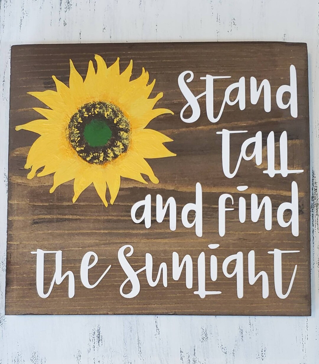 Sunflower Decor, Sunflower Wood Sign, Inspirational Gifts, Sunflower ...