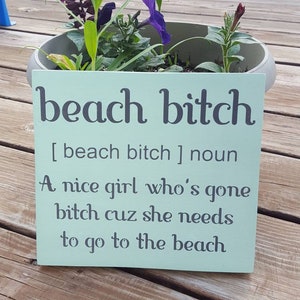 Funny Beach Sign, Beach Gift, Beach Decor, Beachy Sign, Beach Wood Sign ...