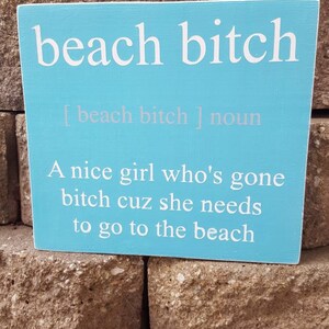 Funny Beach Sign, Beach Decor, Beach Wall Art, Beach Signs on Wood ...