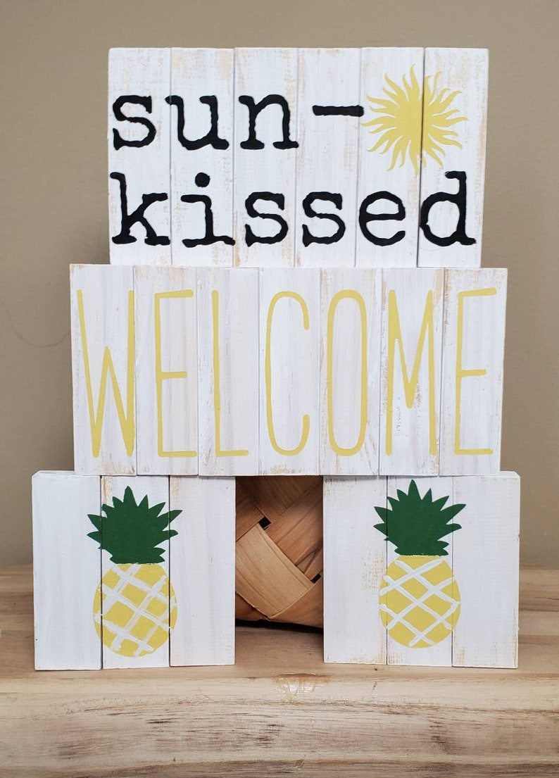 Pineapple Signs Pineapple Tiered Tray Decor Pineapple Gift - Etsy