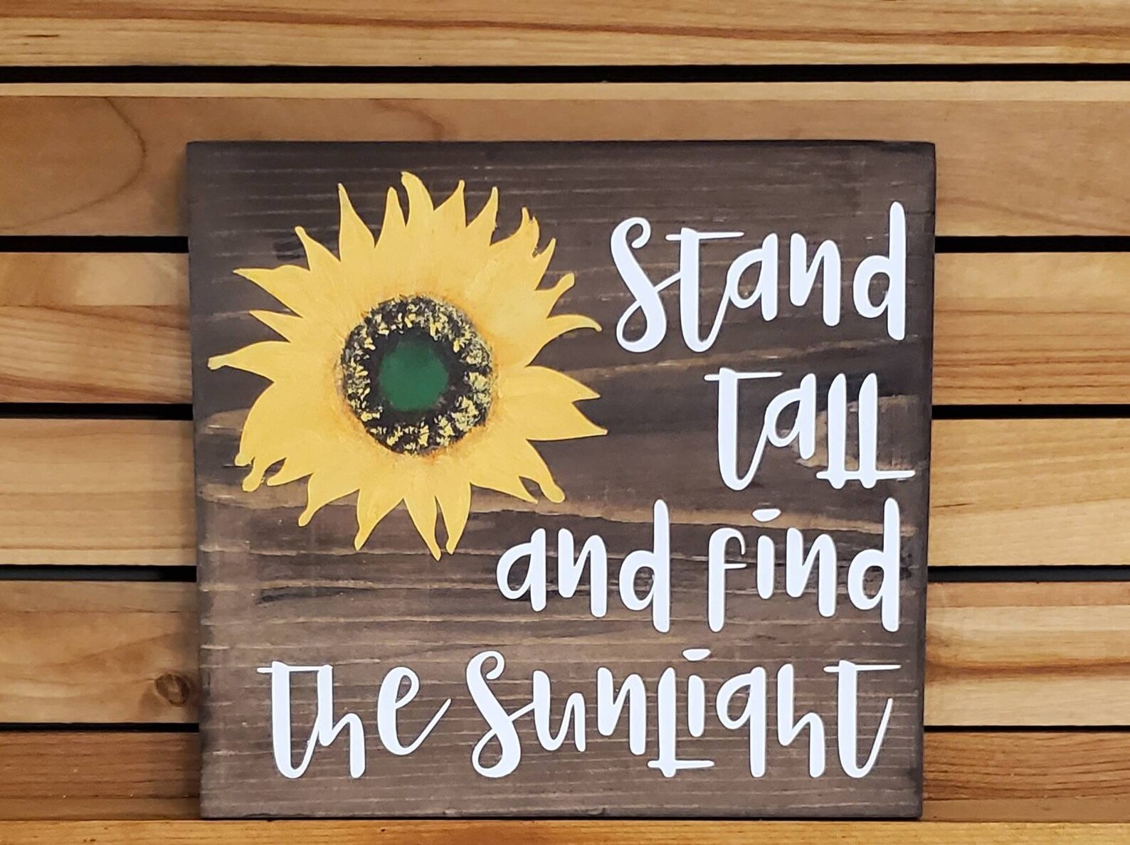 Sunflower Decor Sunflower Wood Sign Inspirational Gifts | Etsy