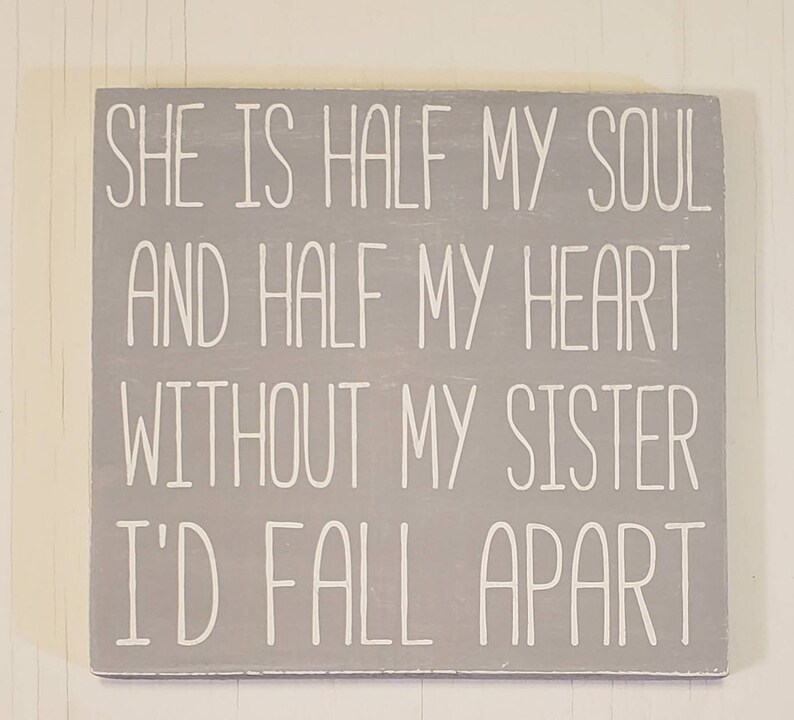 Sister Wood Sign Sister Gift Sister Quote Sign Home Decor | Etsy