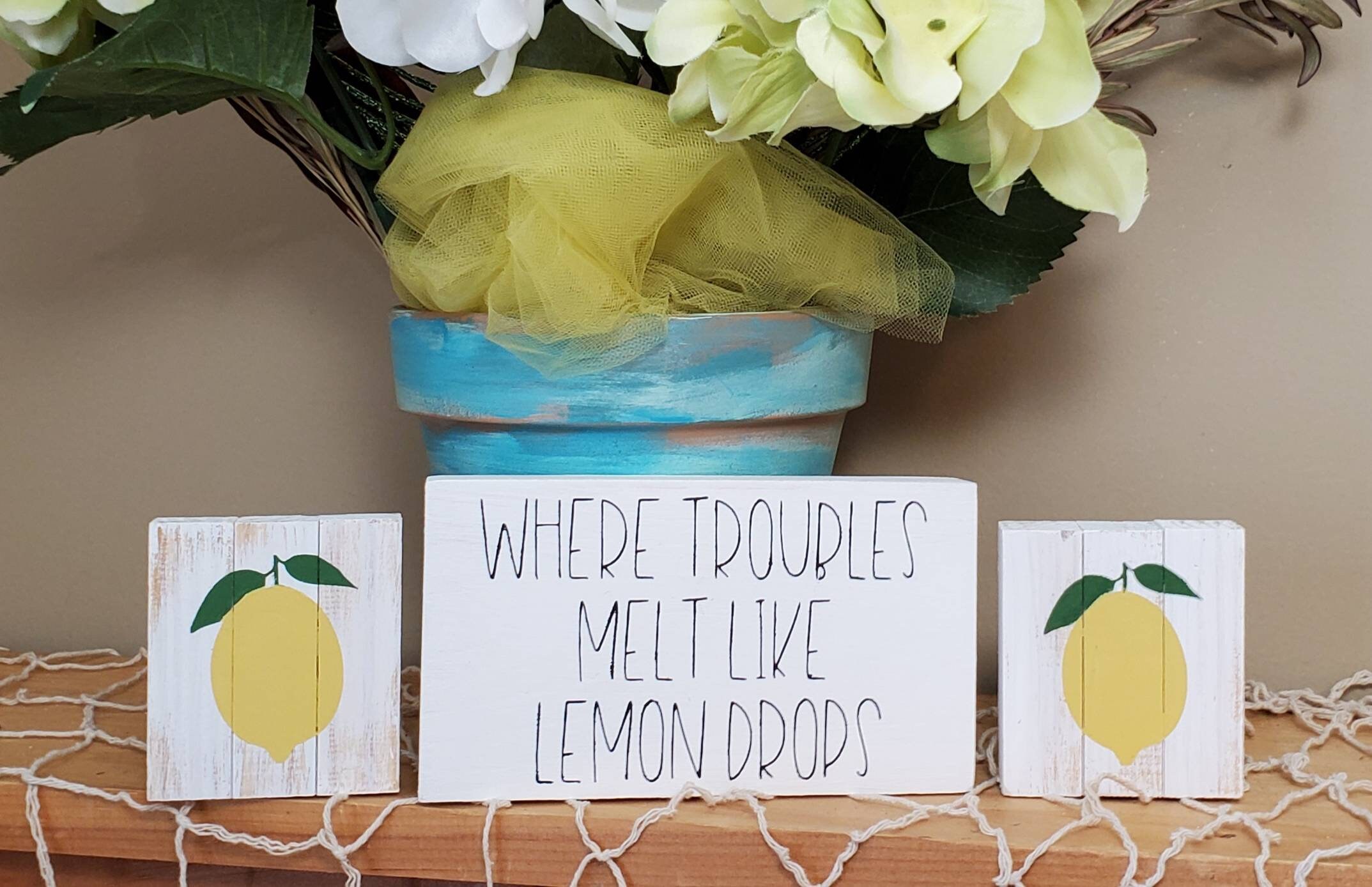 Where troubles melt like lemon drops Lemon Kitchen Sign | Etsy