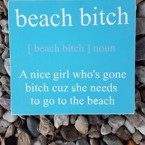 Funny Beach Sign, Beach Decor, Beach Wall Art, Beach Signs on Wood ...