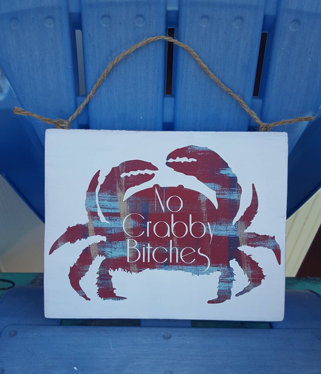 Crabby Sign, Crab Home Decor, Funny Beach Sign, Beach House Decor ...