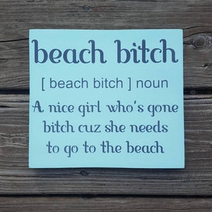 Funny Beach Sign, Beach Gift, Beach Decor, Beachy Sign, Beach Wood Sign ...