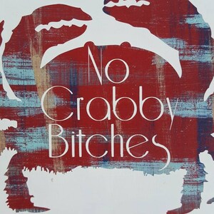 Crabby Sign, Crab Home Decor, Funny Beach Sign, Beach House Decor ...