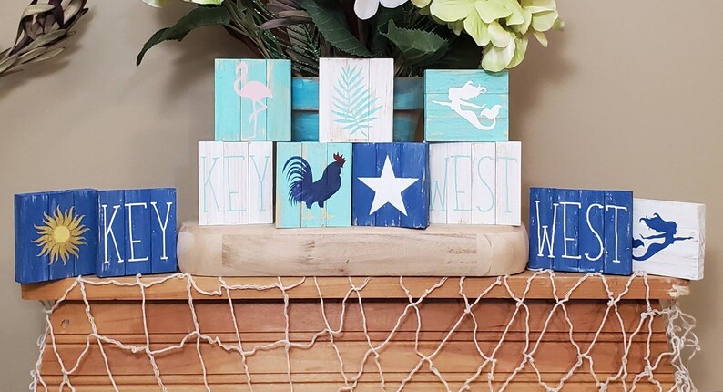 Key West Sign Key West Gift Key West Rooster Tiered Tray | Etsy