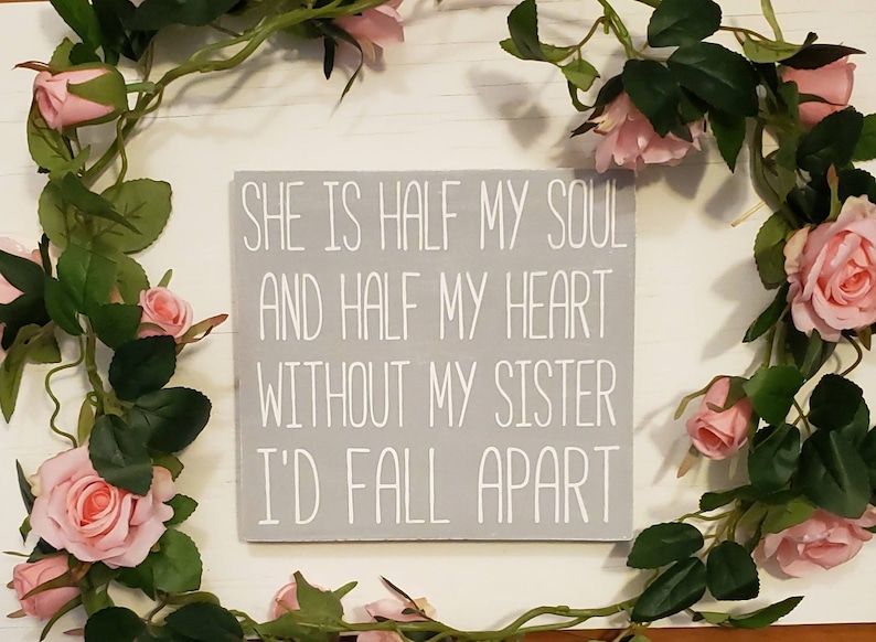 Sister Wood Sign Sister Gift Sister Quote Sign Home Decor | Etsy