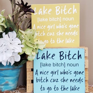 Funny Lake Sign, Lake Decor, Lake House Decor, Lake Life, Lake Wood ...