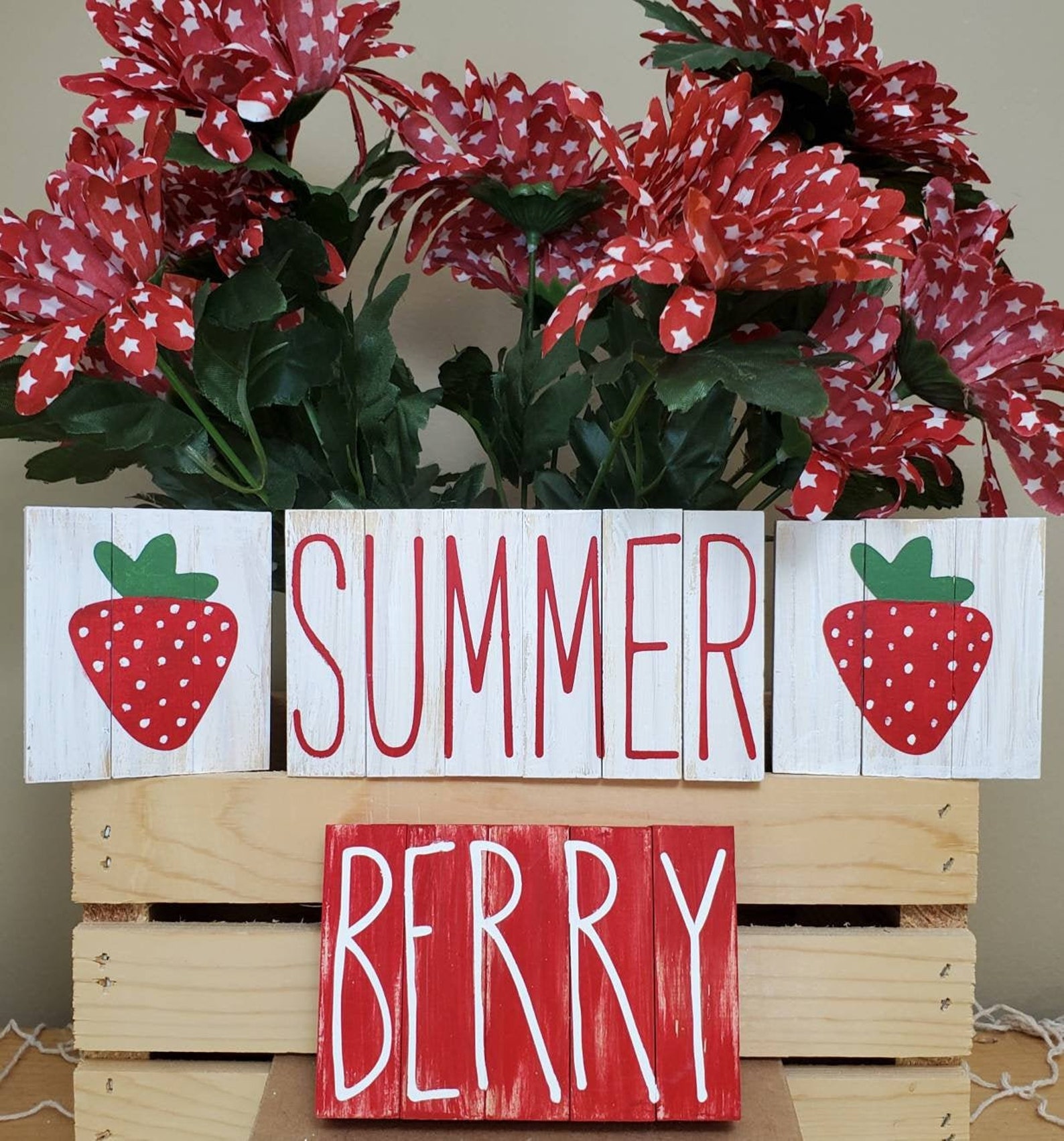 Strawberry Sign Summer Sign Strawberry Gift Berry Sign - Etsy