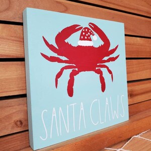 Santa Claws Sign, Beach Christmas Sign, Beach Gift, Beach House Decor ...