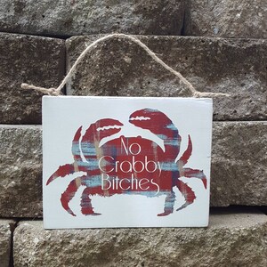 Crabby Sign, Crab Home Decor, Funny Beach Sign, Beach House Decor ...