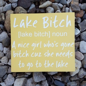 Funny Lake Sign, Lake Decor, Lake House Decor, Lake Life, Lake Wood ...