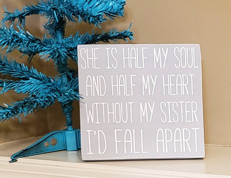 Sister Wood Sign Sister Gift Sister Quote Sign Home Decor | Etsy