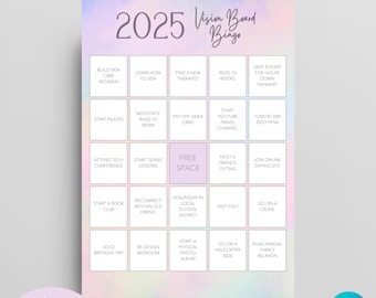 2025 Vision Board Bingo - Etsy