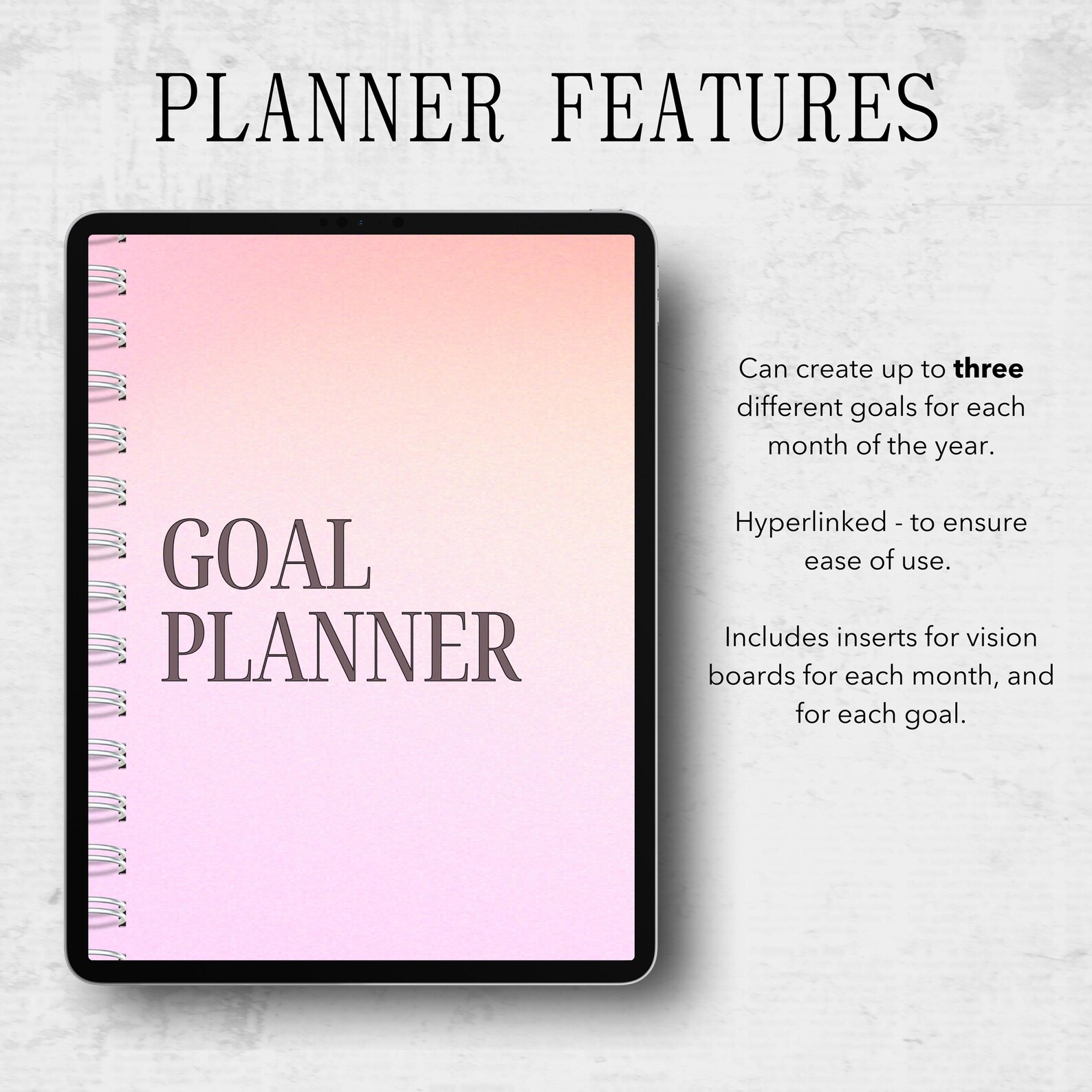 Digital Goal Planner | Goodnotes Planner | Notability Planner | Vision ...